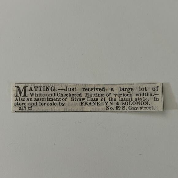 None and/or Unknown | Other | Checkered Matting Franklyn Solomon 862 ...
